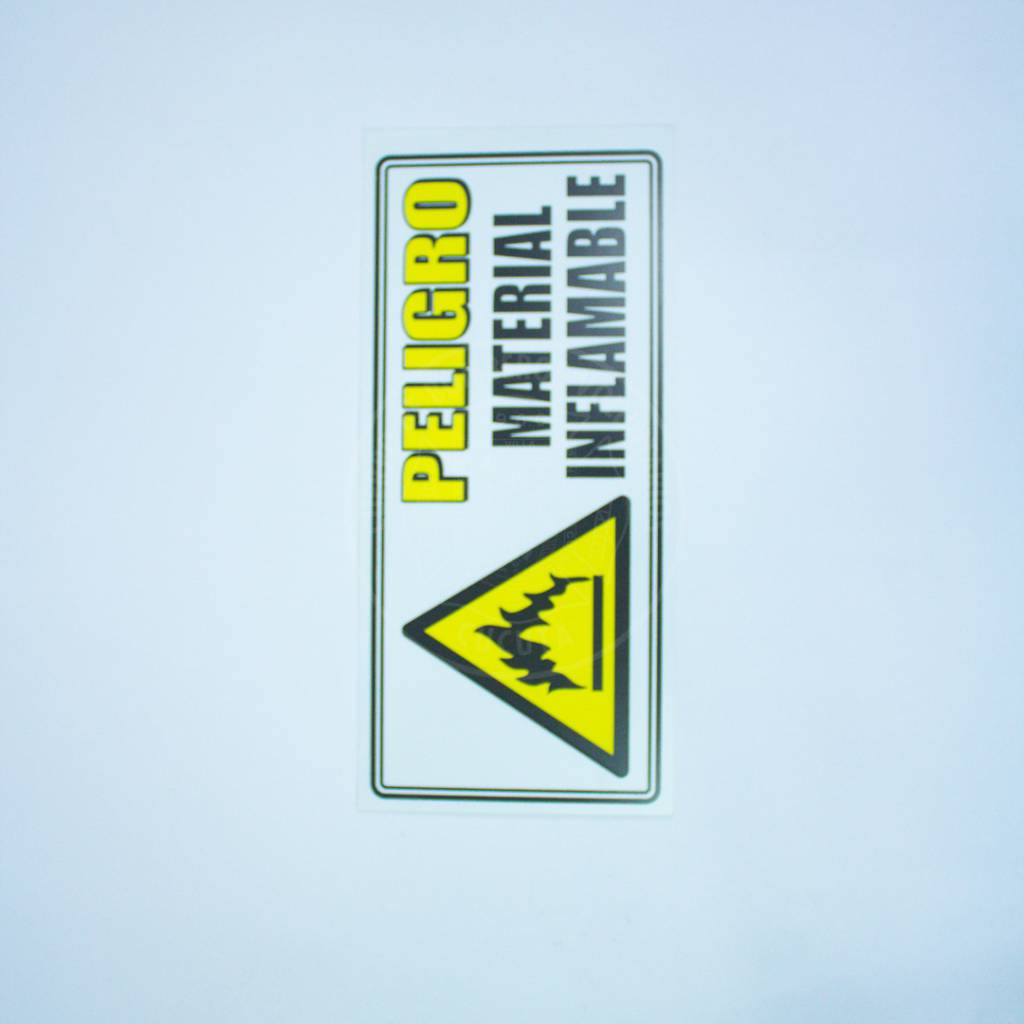 SEÑAL MATERIAL INFLAMABLE 30*15 – Cuerpo de Bomberos
